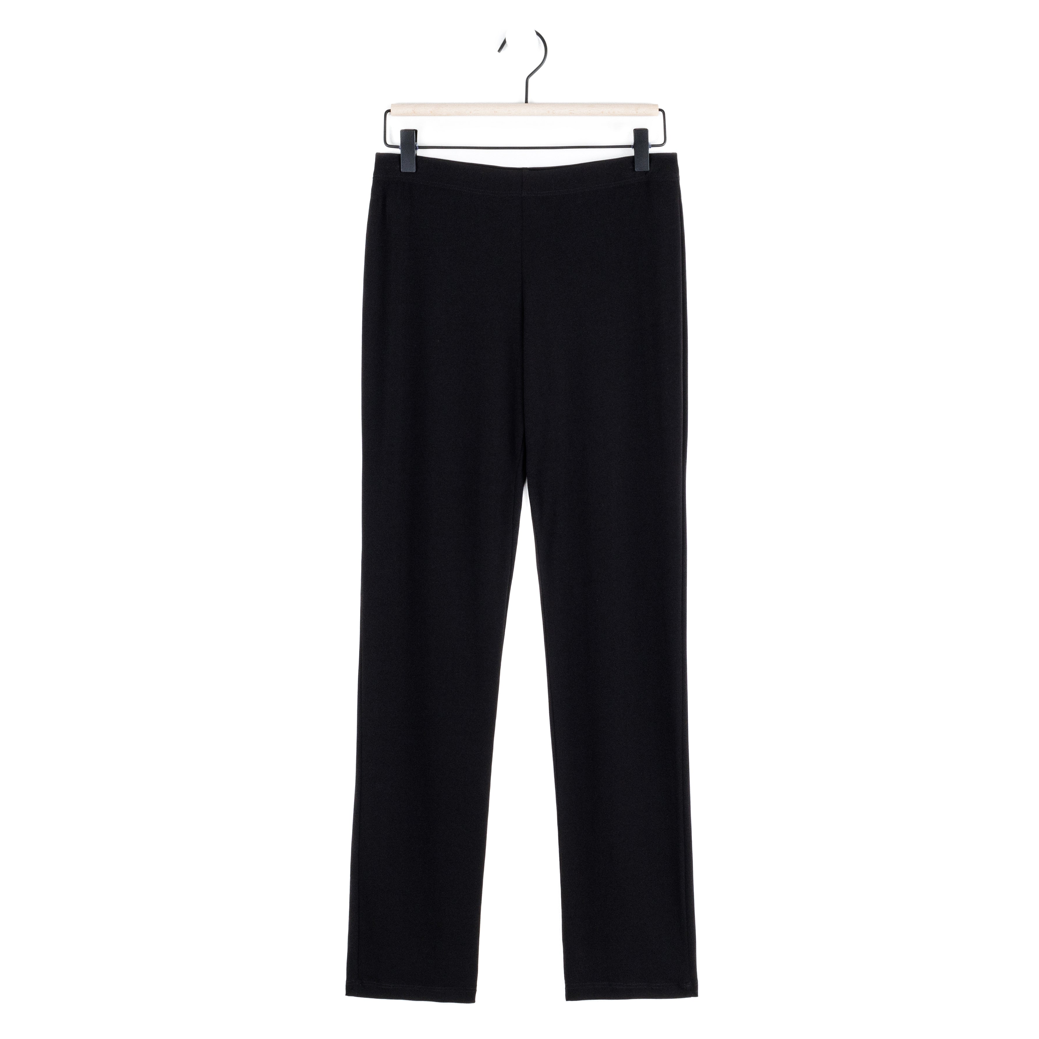 Rayon-Ponte Knit - Straight Leg Pocket Pant - Black – Clara Sunwoo