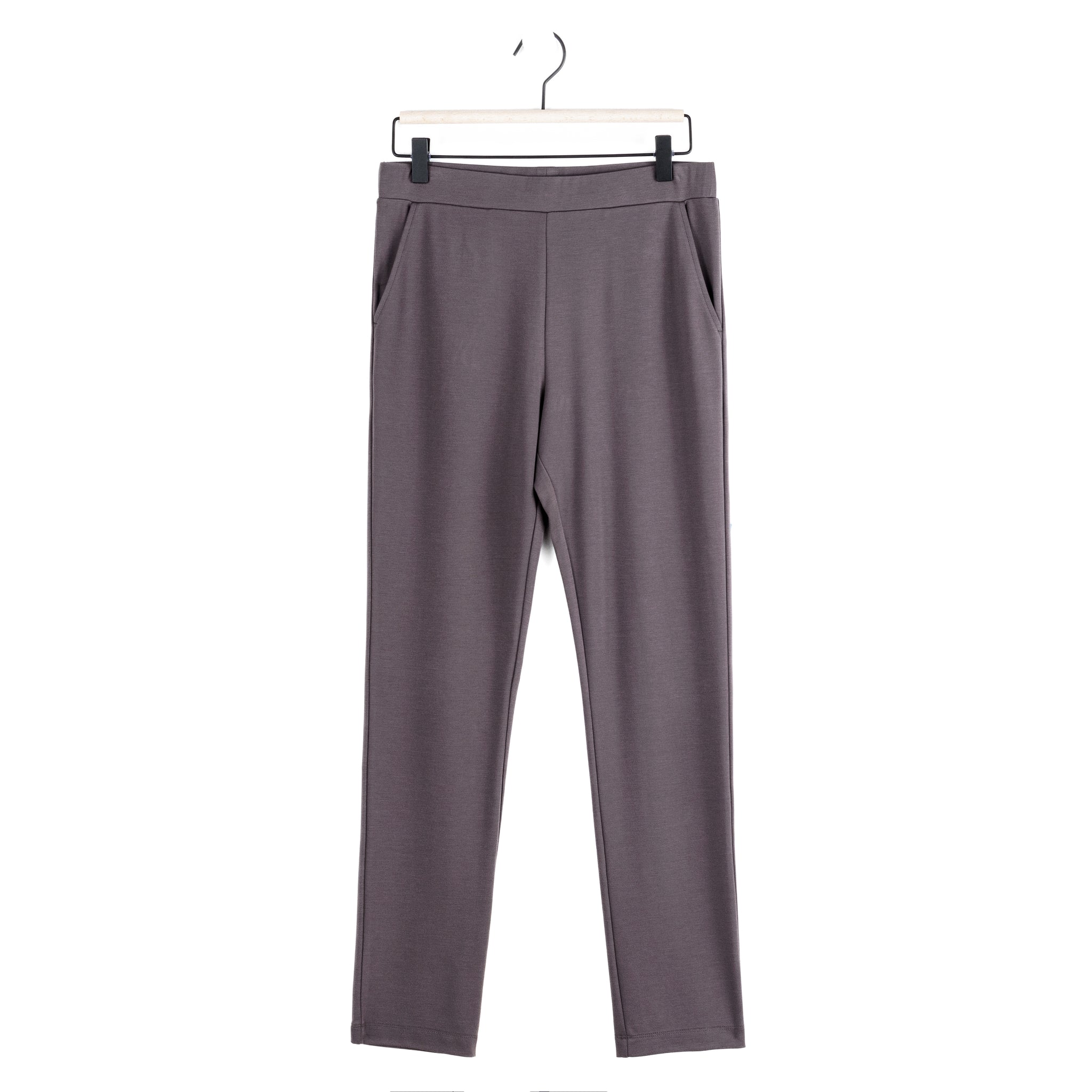 Rayon-Ponte Knit - Straight Leg Pocket Pant - Mocha – Clara Sunwoo