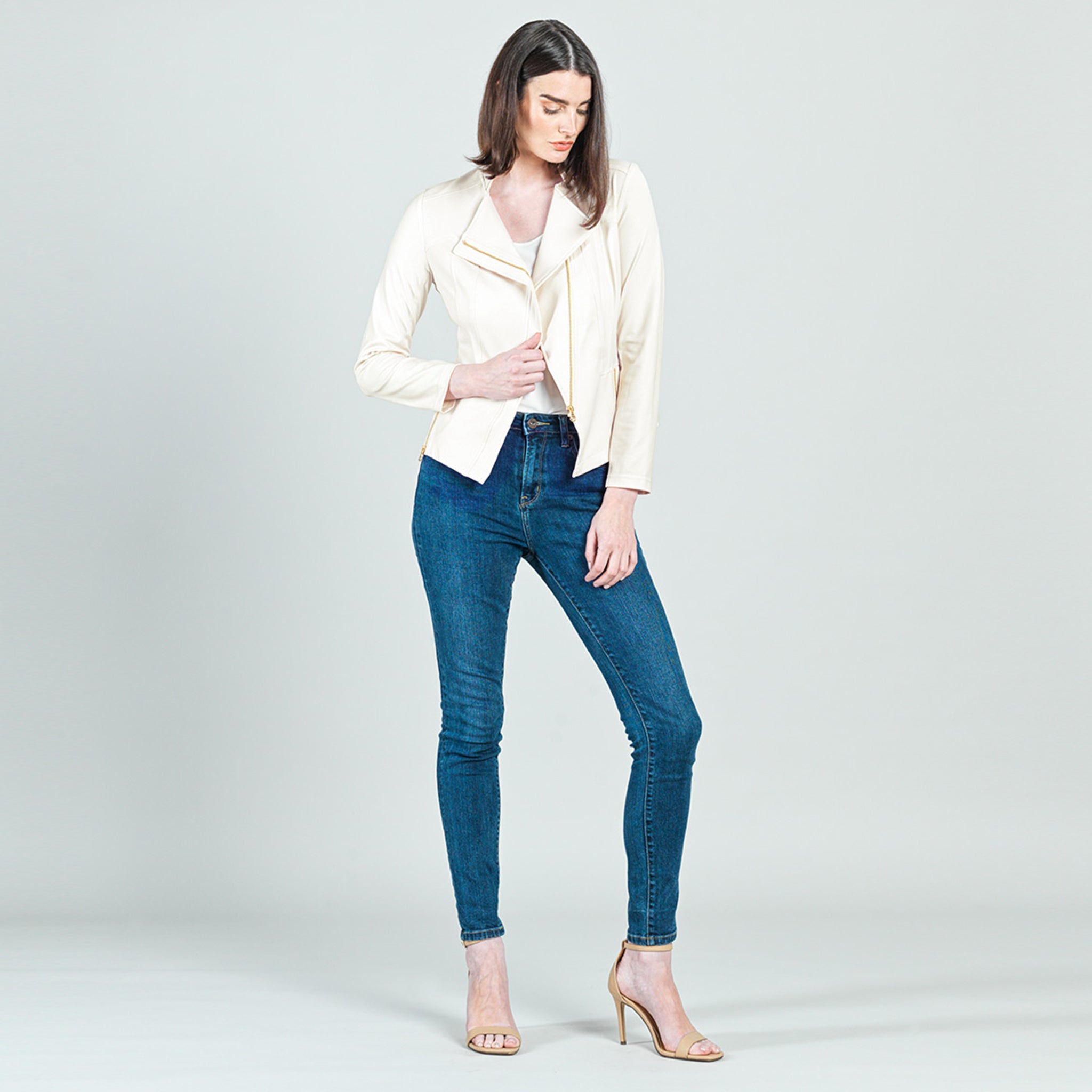Liquid Leather™ Signature Jacket - Ivory – Clara Sunwoo