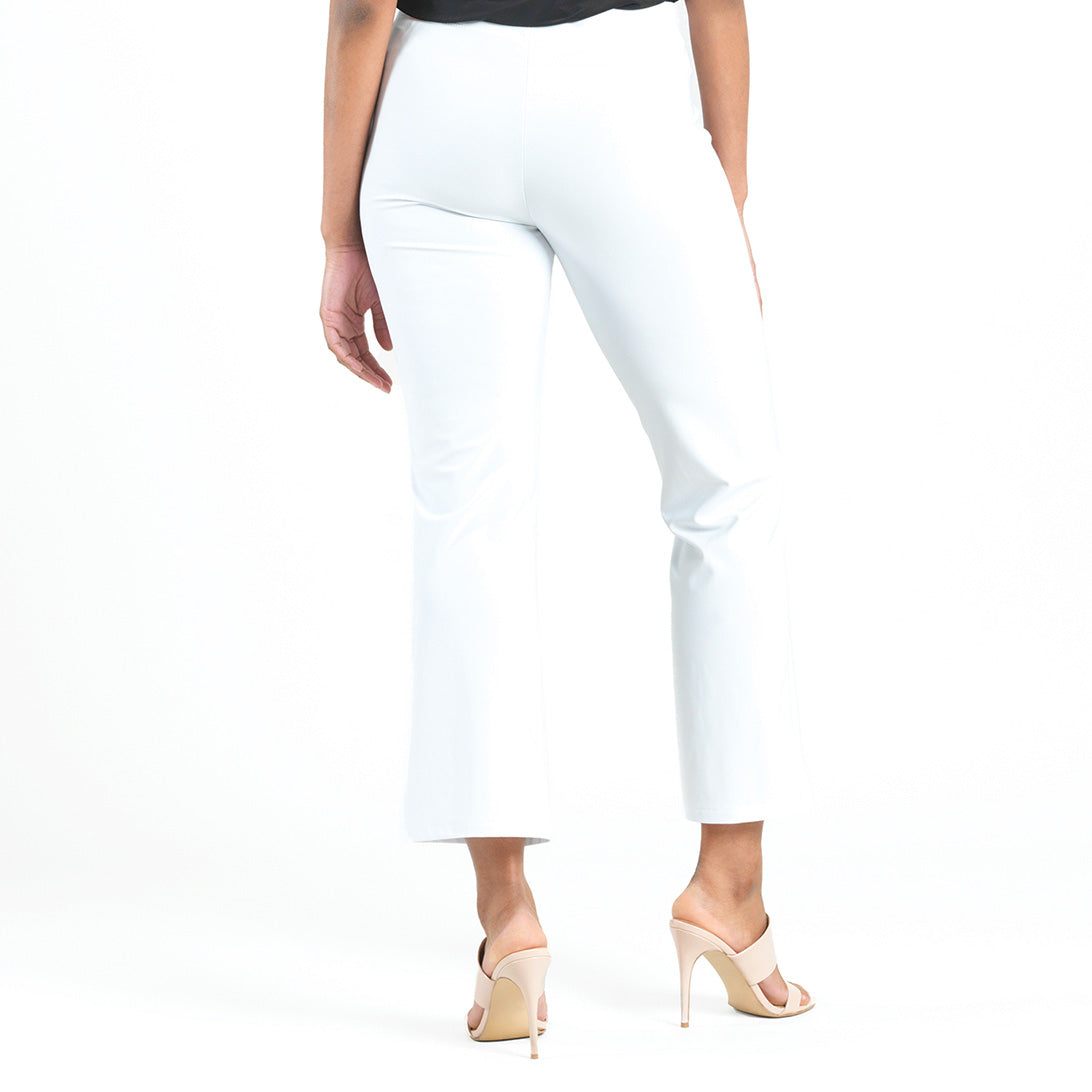 Center Seam Front Slit Ankle Pant - White – Clara Sunwoo