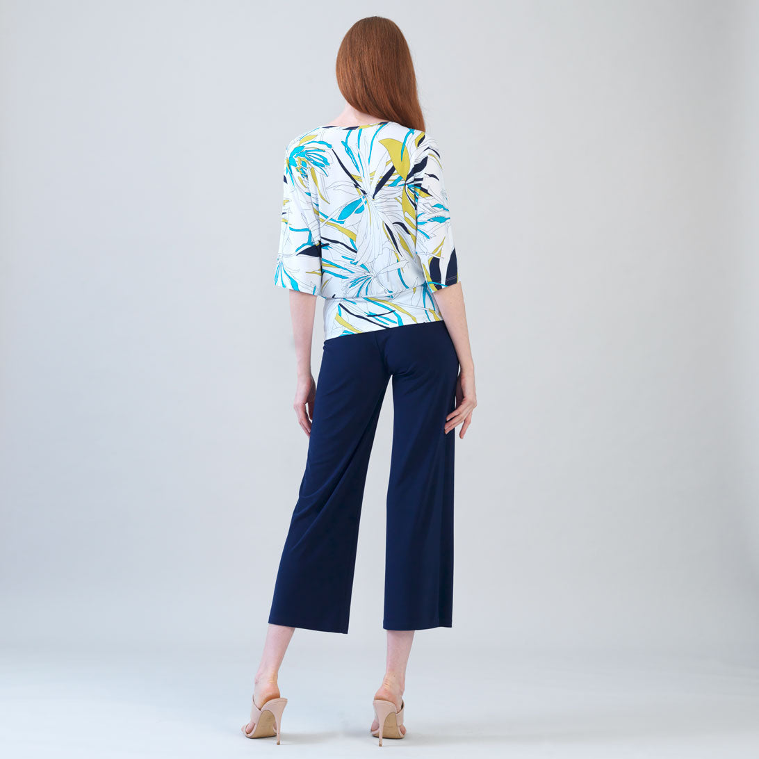 Signature Side Tie Top - Floral Leaves – Clara Sunwoo