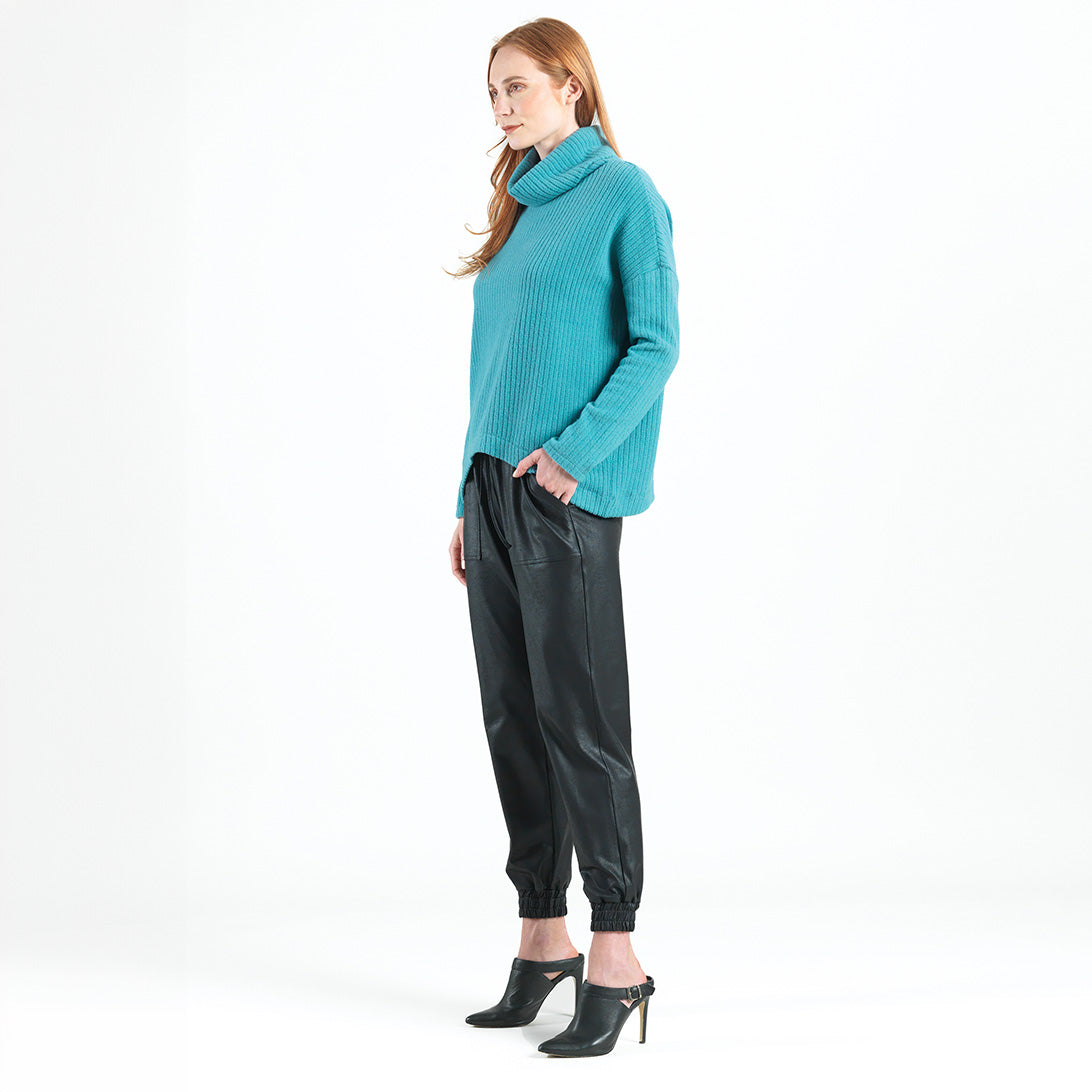 Chunky Ribbed - Tipped Hem Sweater Top - Teal - Final Sale! – Clara Sunwoo