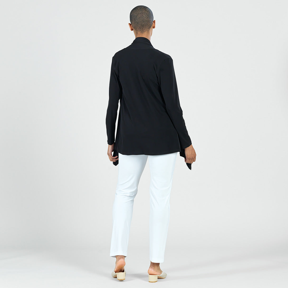 Drape Tunic Cardigan - Black – Clara Sunwoo