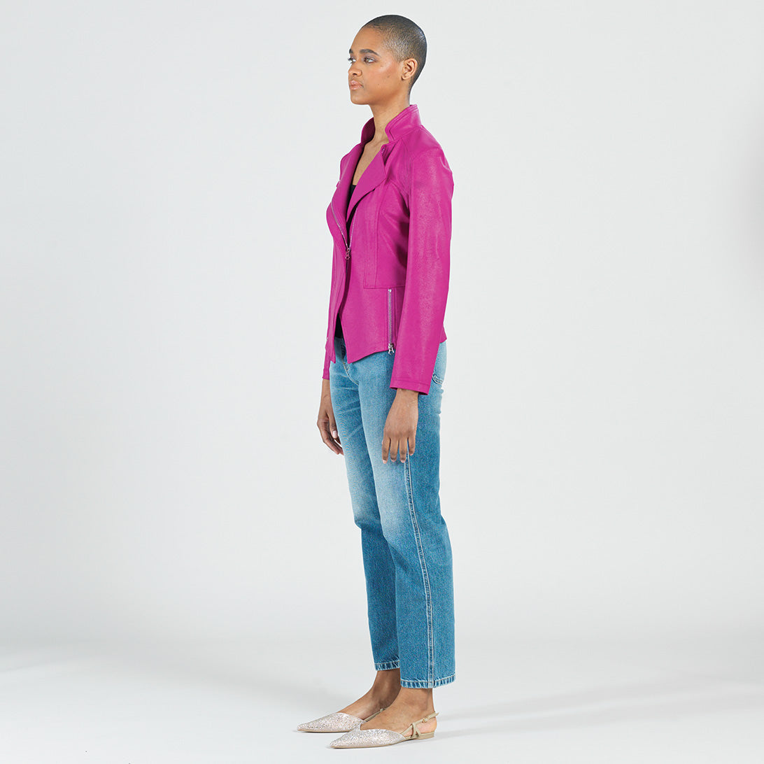 Liquid Leather™ Signature Jacket - Magenta – Clara Sunwoo